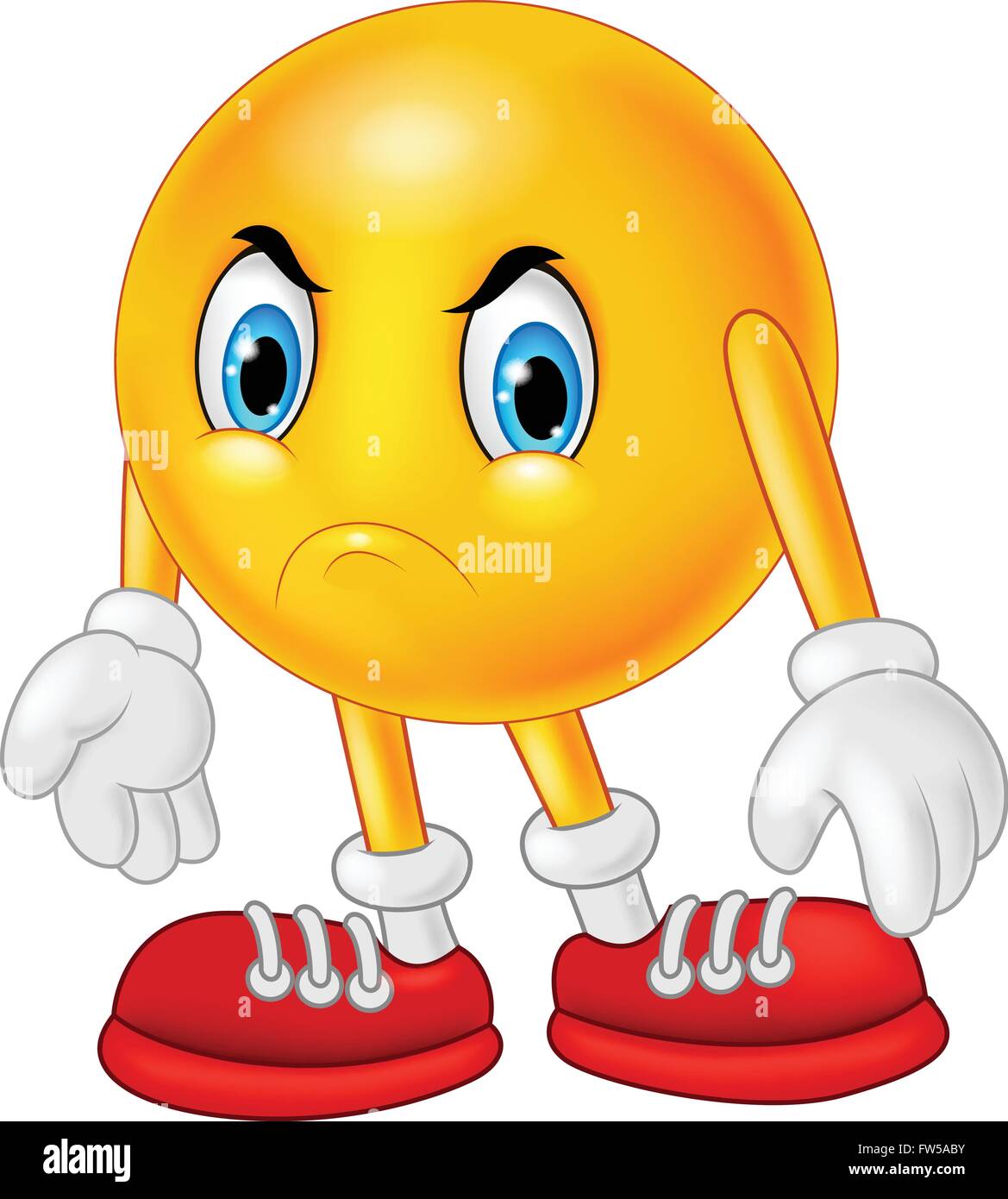 Angry smiley emoticon Stock Vector Image & Art - Alamy