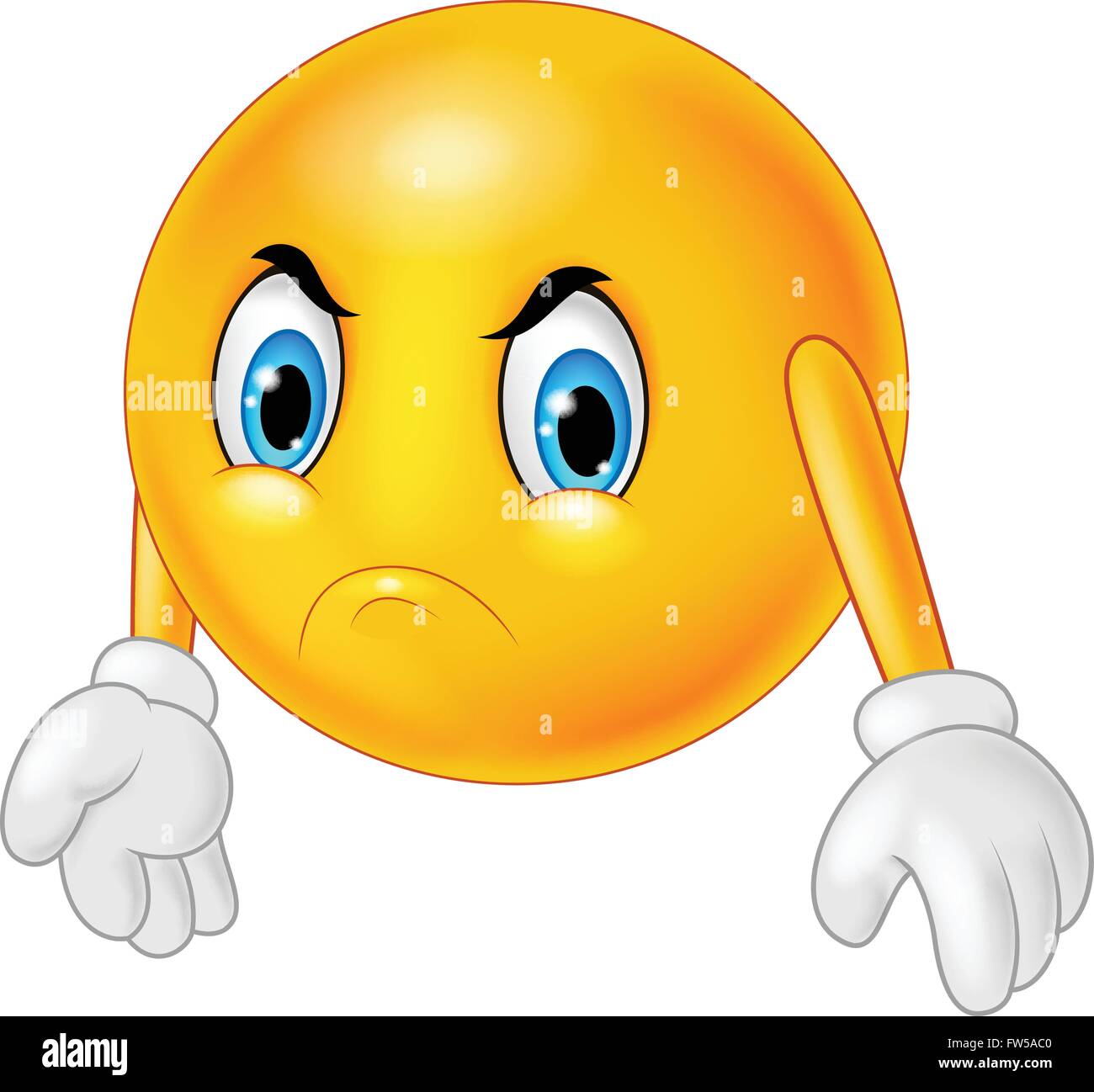 Angry smiley emoticon Stock Vector Image & Art - Alamy