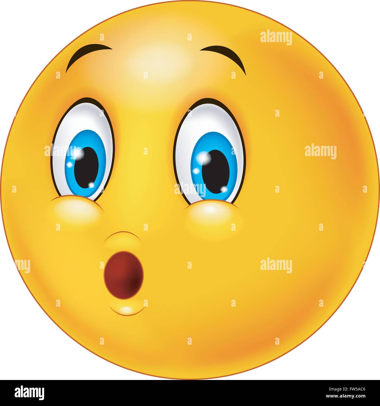Surprised emoticon face cartoon Stock Vector Image & Art - Alamy