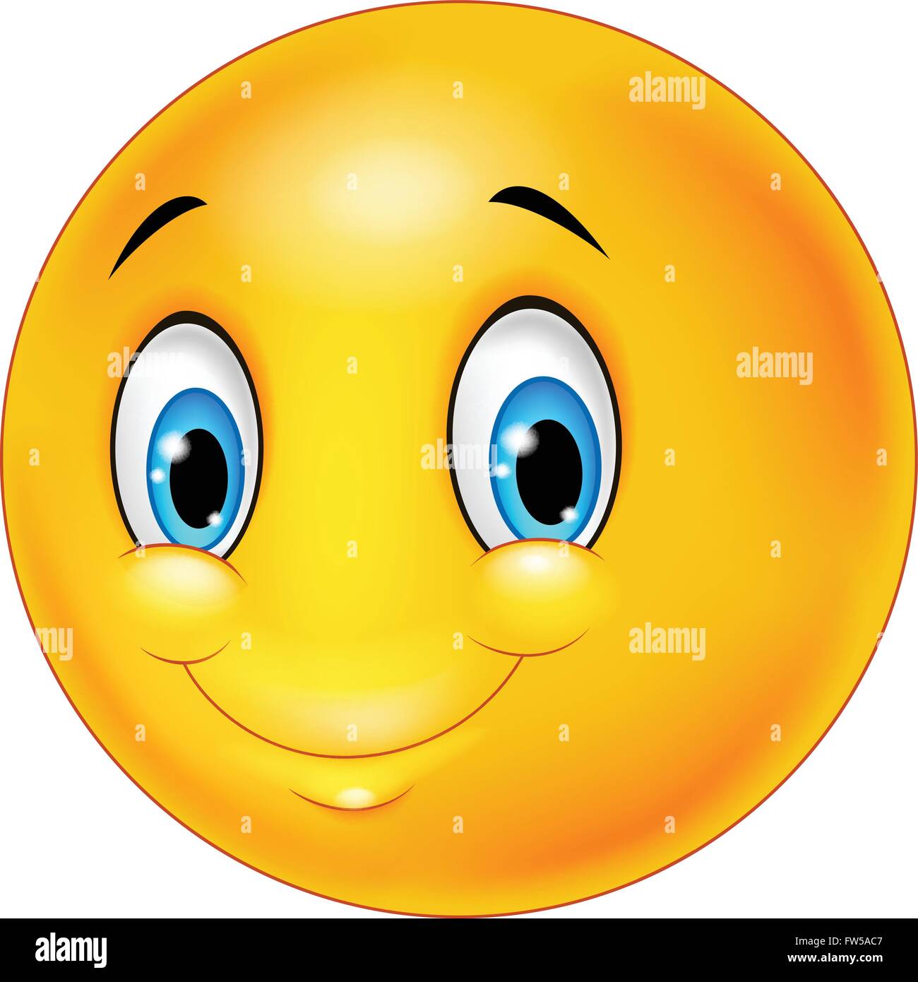 Cartoon emoticon smiling Stock Vector Image & Art - Alamy