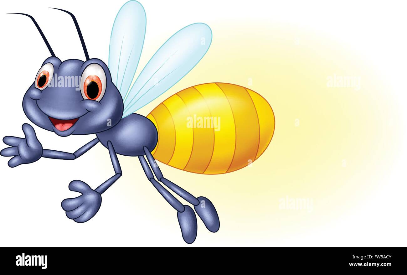 Yellow light firefly insect Stock Vector Images - Alamy