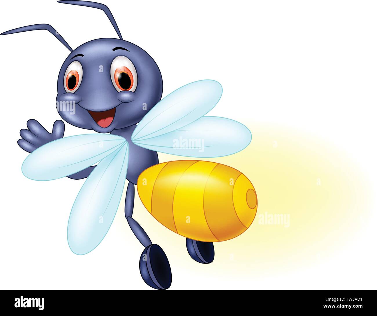 Cute firefly cartoon waving Stock Vector Image & Art - Alamy