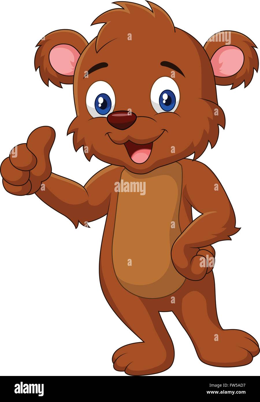 Cartoon teddy bear giving thumb up Stock Vector Image & Art - Alamy