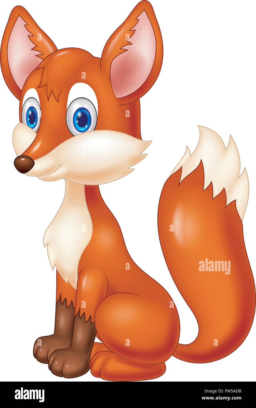 Fox cartoon illustration Stock Vector Image & Art - Alamy