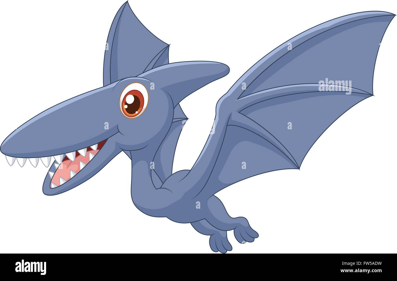 Happy pterodactyl cartoon Stock Vector Image & Art - Alamy