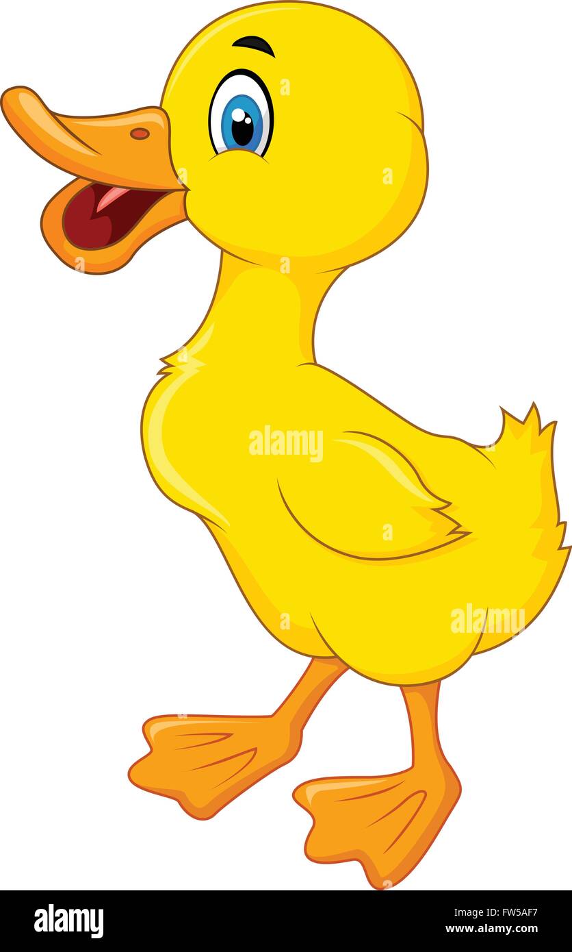 Happy Duck cartoon Stock Vector Image & Art - Alamy