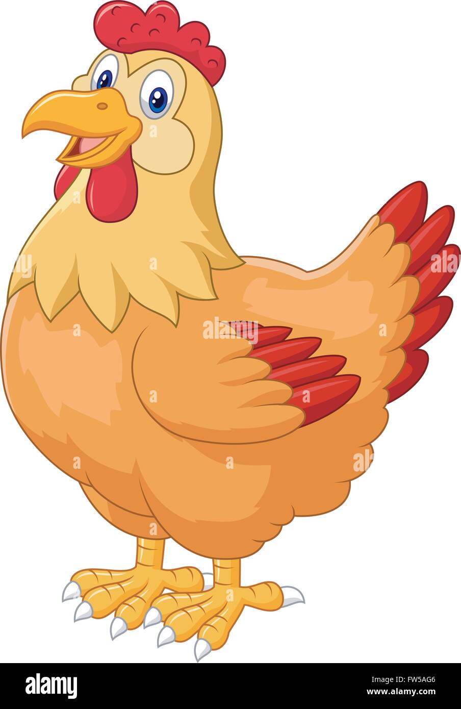 Chicken hen cute posing Stock Vector Image & Art - Alamy