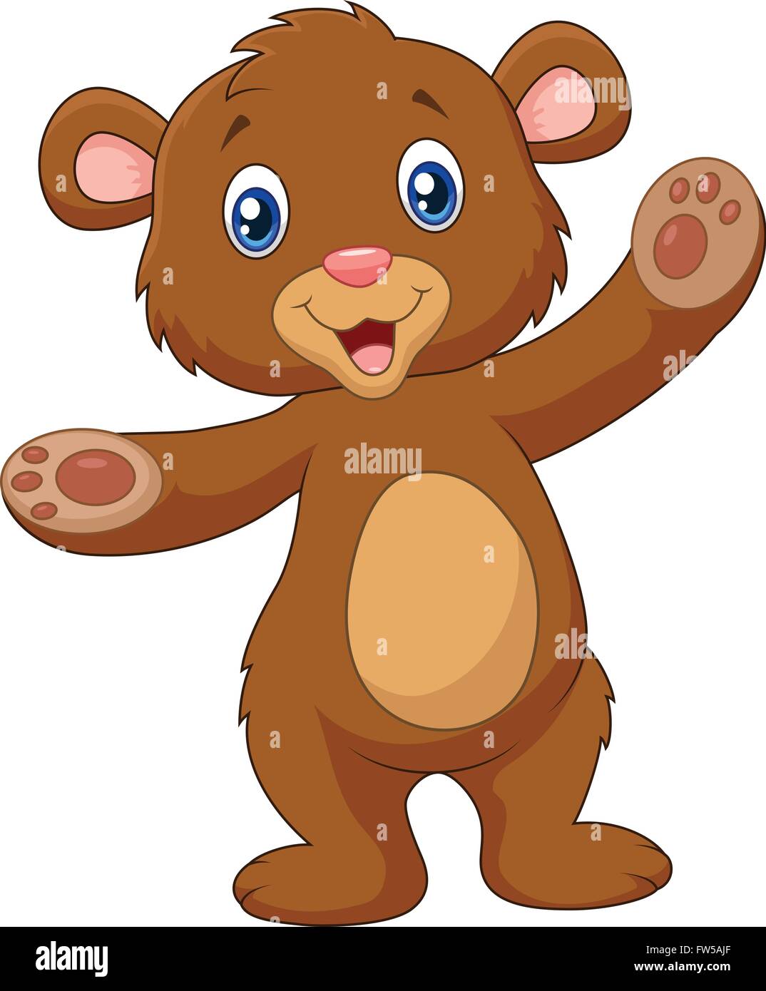 Cartoon Cute Waving Teddy Bear High Resolution Stock Photography and ...