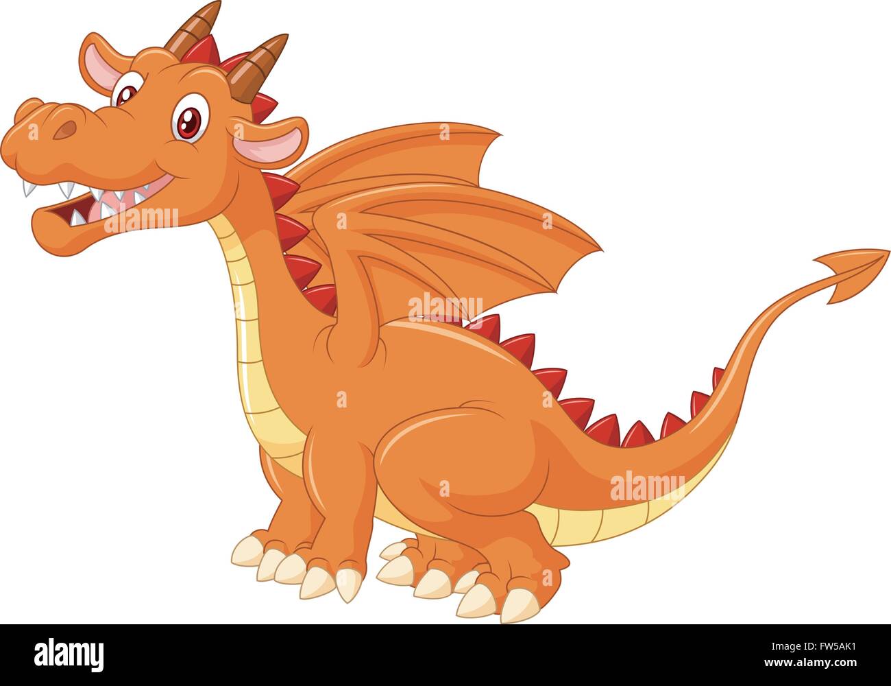 Cute dragon illustration Stock Vector Image & Art - Alamy