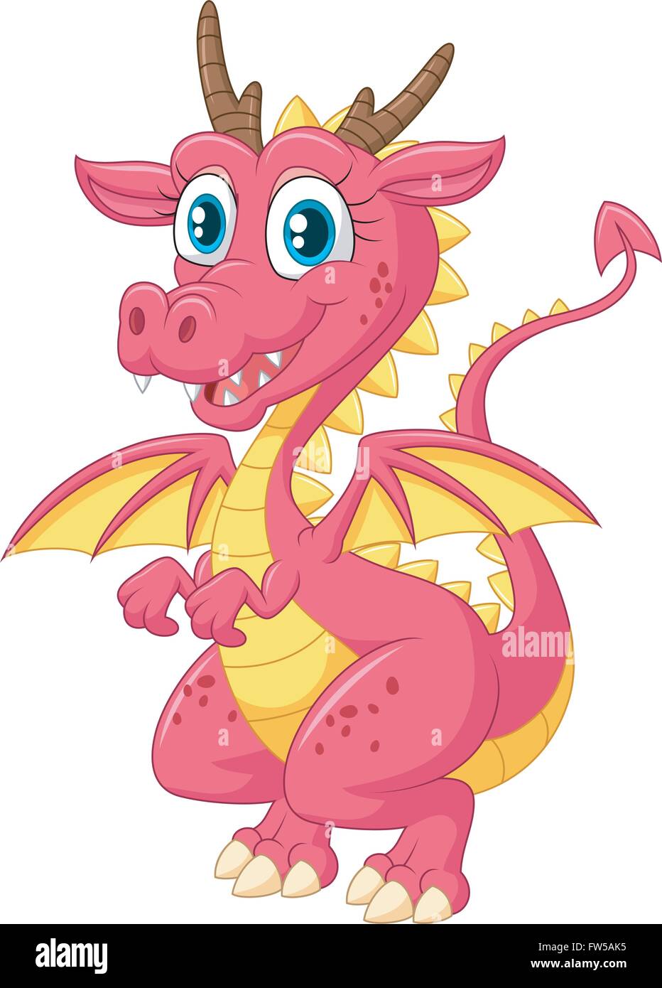 Cartoon cute dragon Stock Vector Image & Art - Alamy