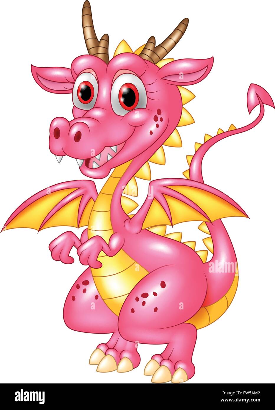 Happy dragon isolated on transparent background Stock Vector Image ...