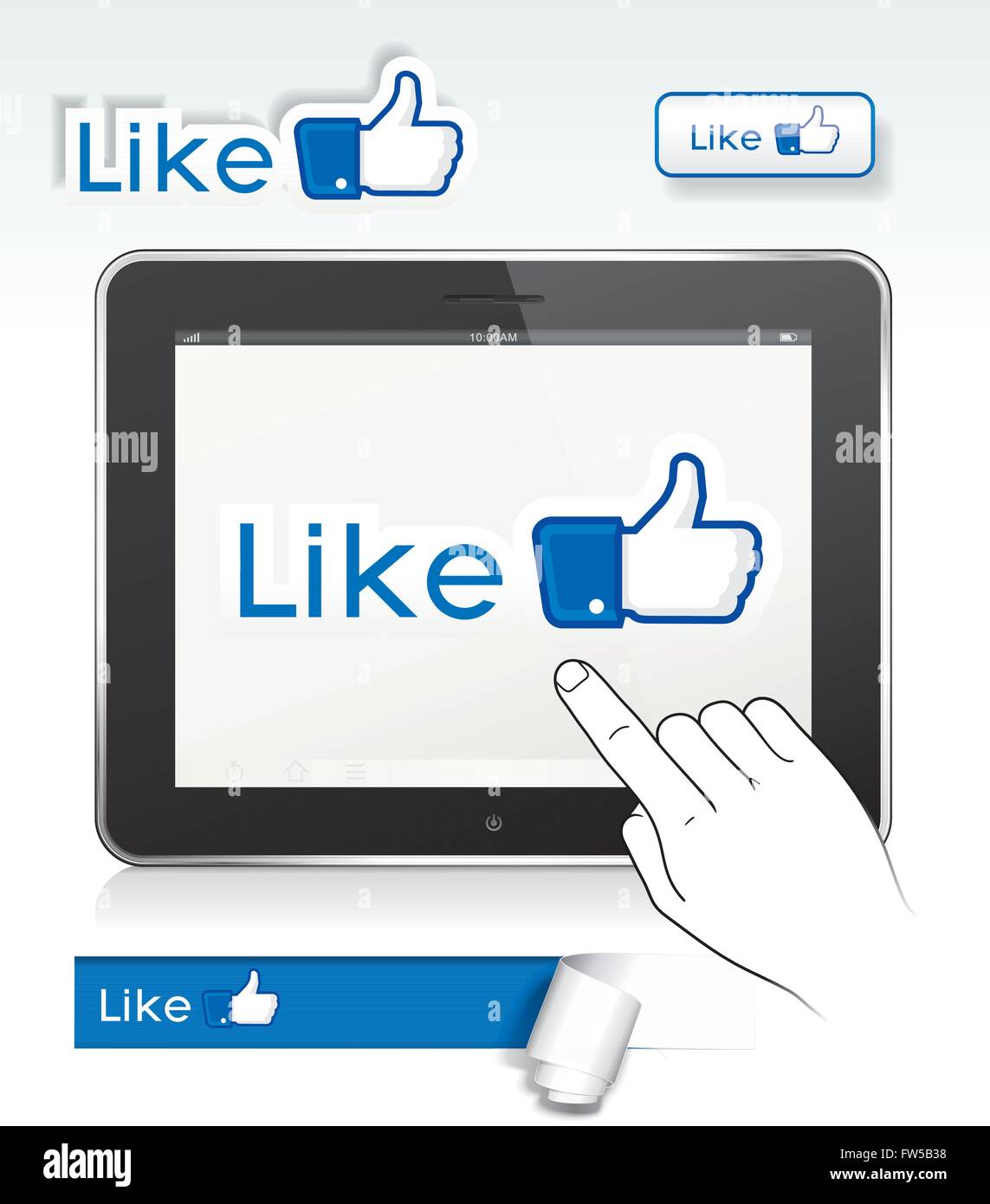 Like button design hi-res stock photography and images - Alamy