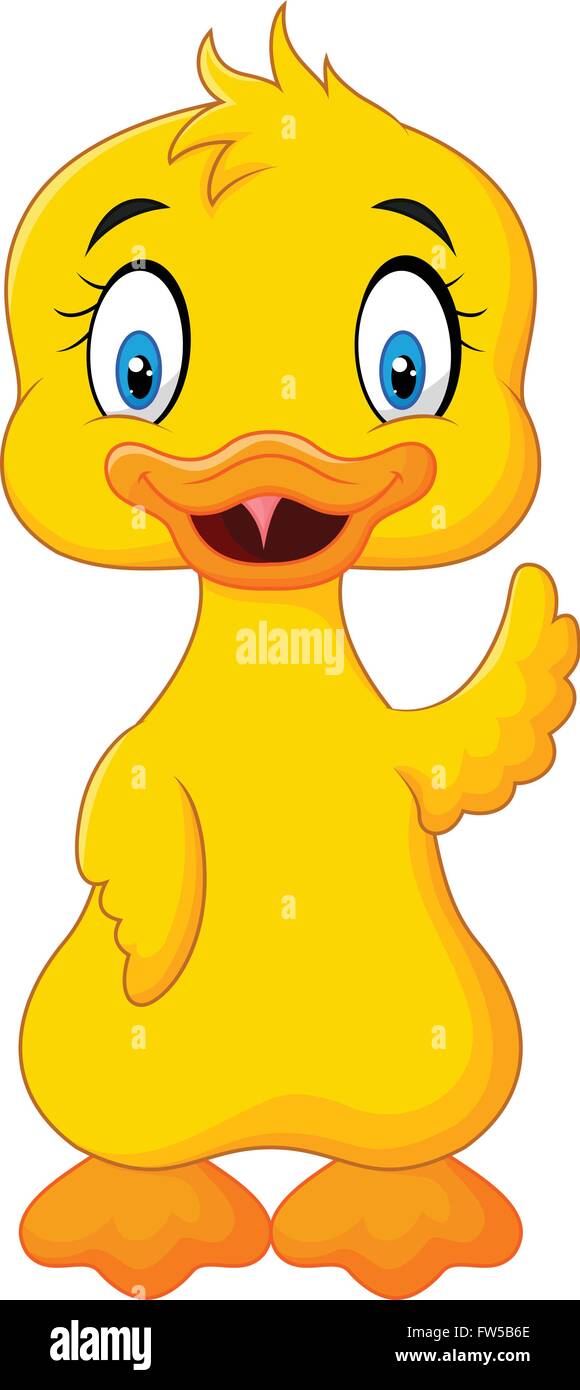 Cartoon funny duck waving hand hi-res stock photography and images - Alamy
