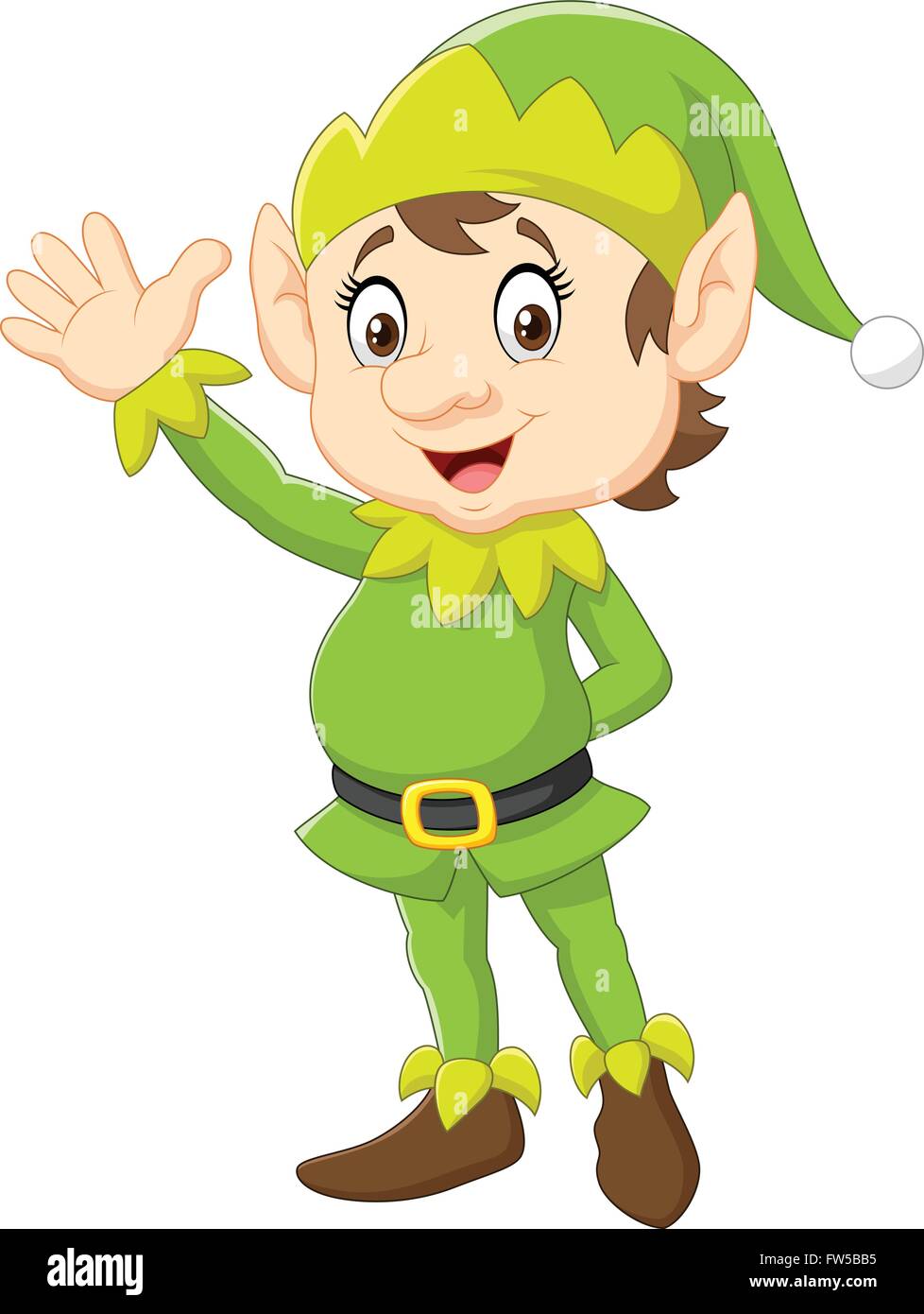 Hand drawing cute elf Stock Vector Images - Alamy
