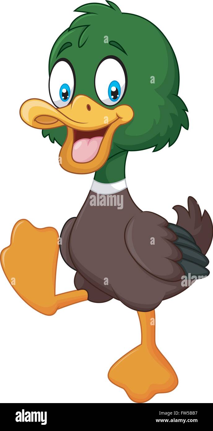 Cartoon baby duck isolated on white background Stock Vector Image & Art ...