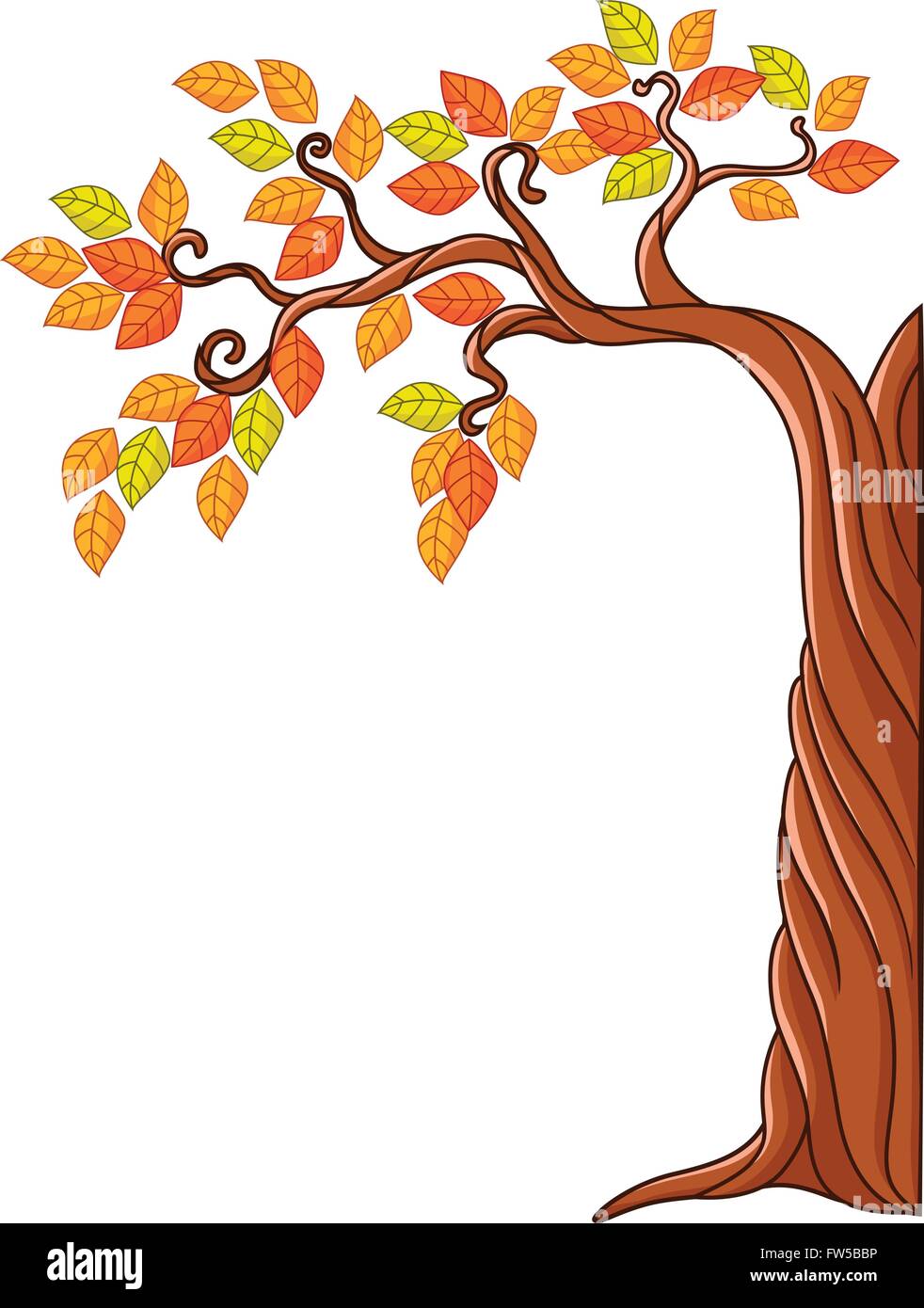 Autumn tree isolated on white background Stock Vector Image & Art - Alamy