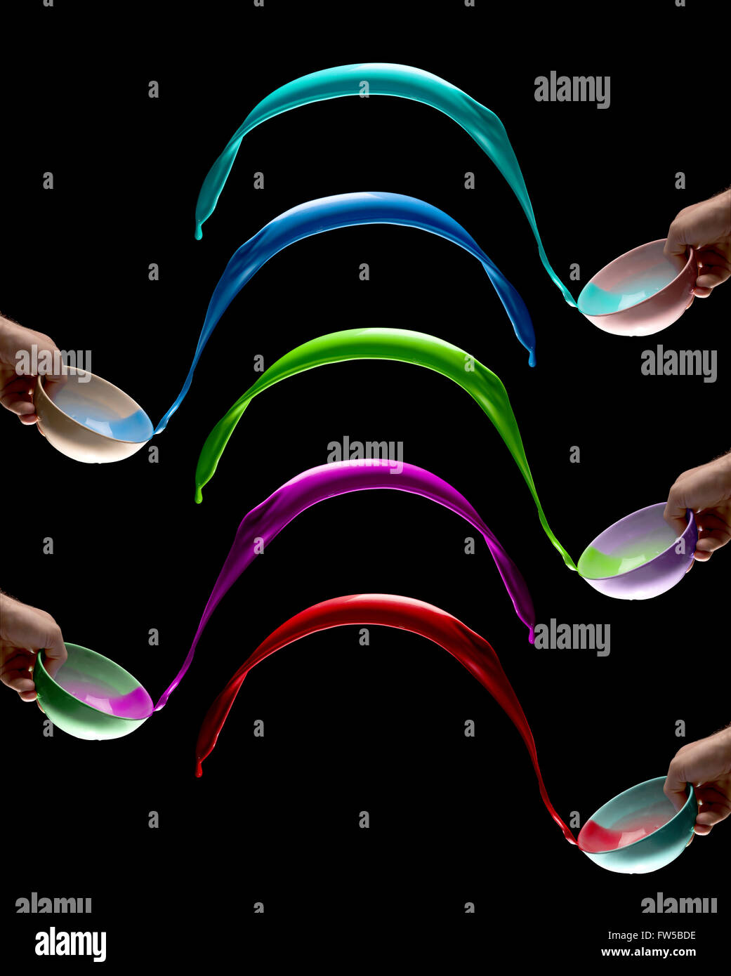 Abstract Colors Palette Splash Stock Photo - Alamy