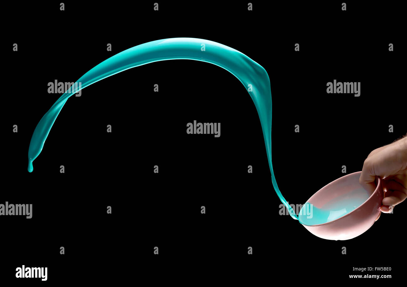 Abstract Color Splash Turquoise Stock Photo - Alamy