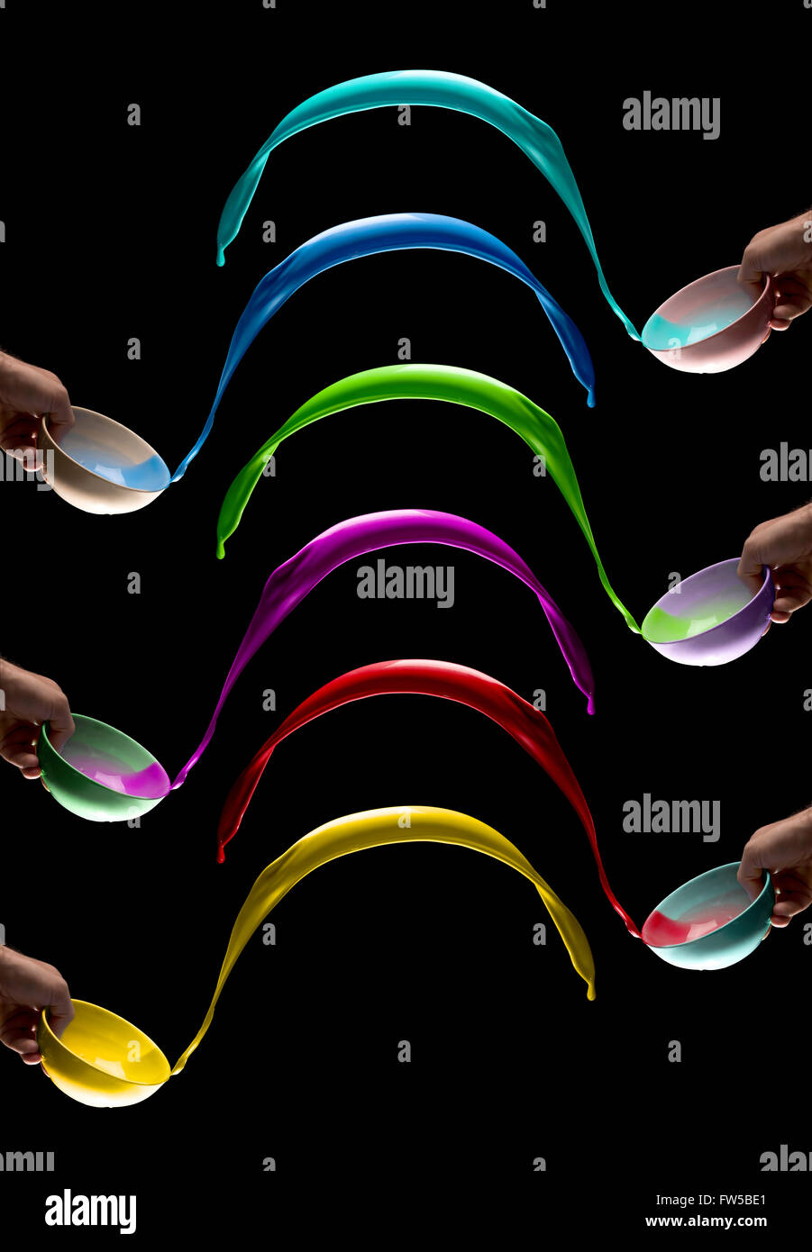 Abstract Colors Palette Splash Stock Photo - Alamy