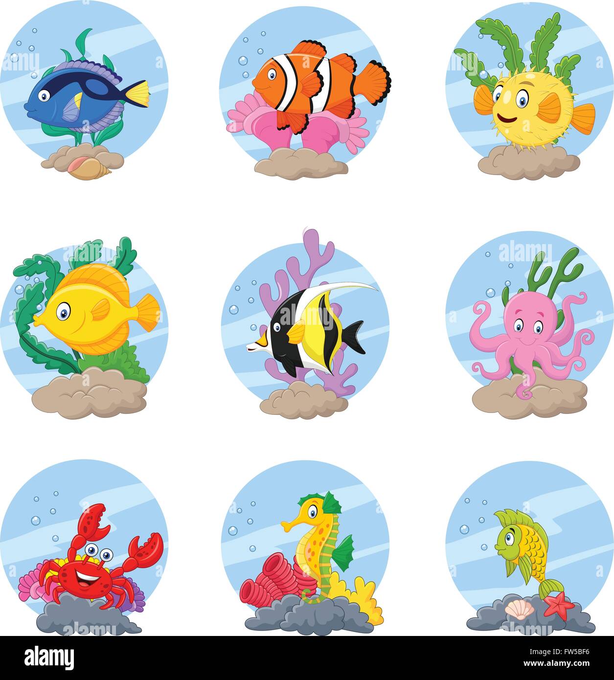 Funny seahorse cartoon beauty sea hi-res stock photography and images ...