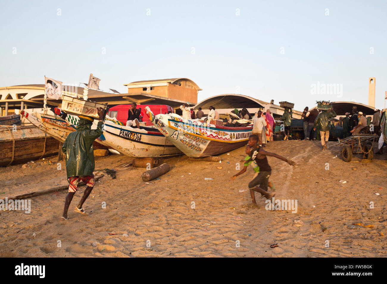 Beach of fishermen, Nouakchott, Mauritania Stock Photo - Alamy