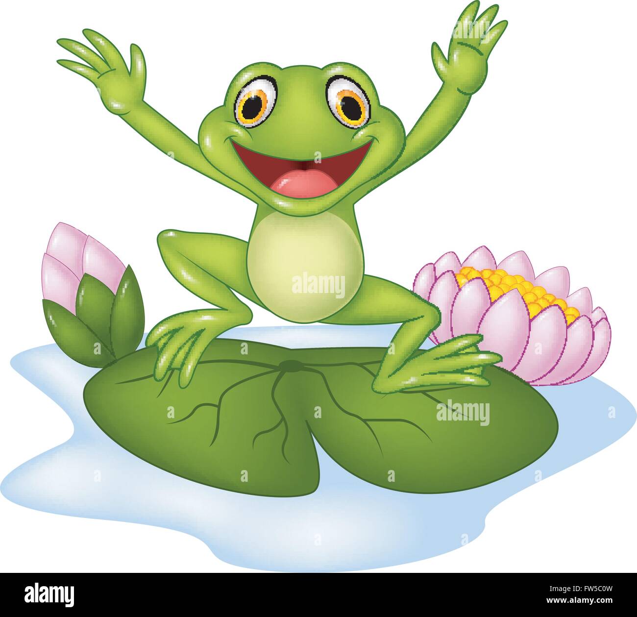 Cartoon Frog Jumping