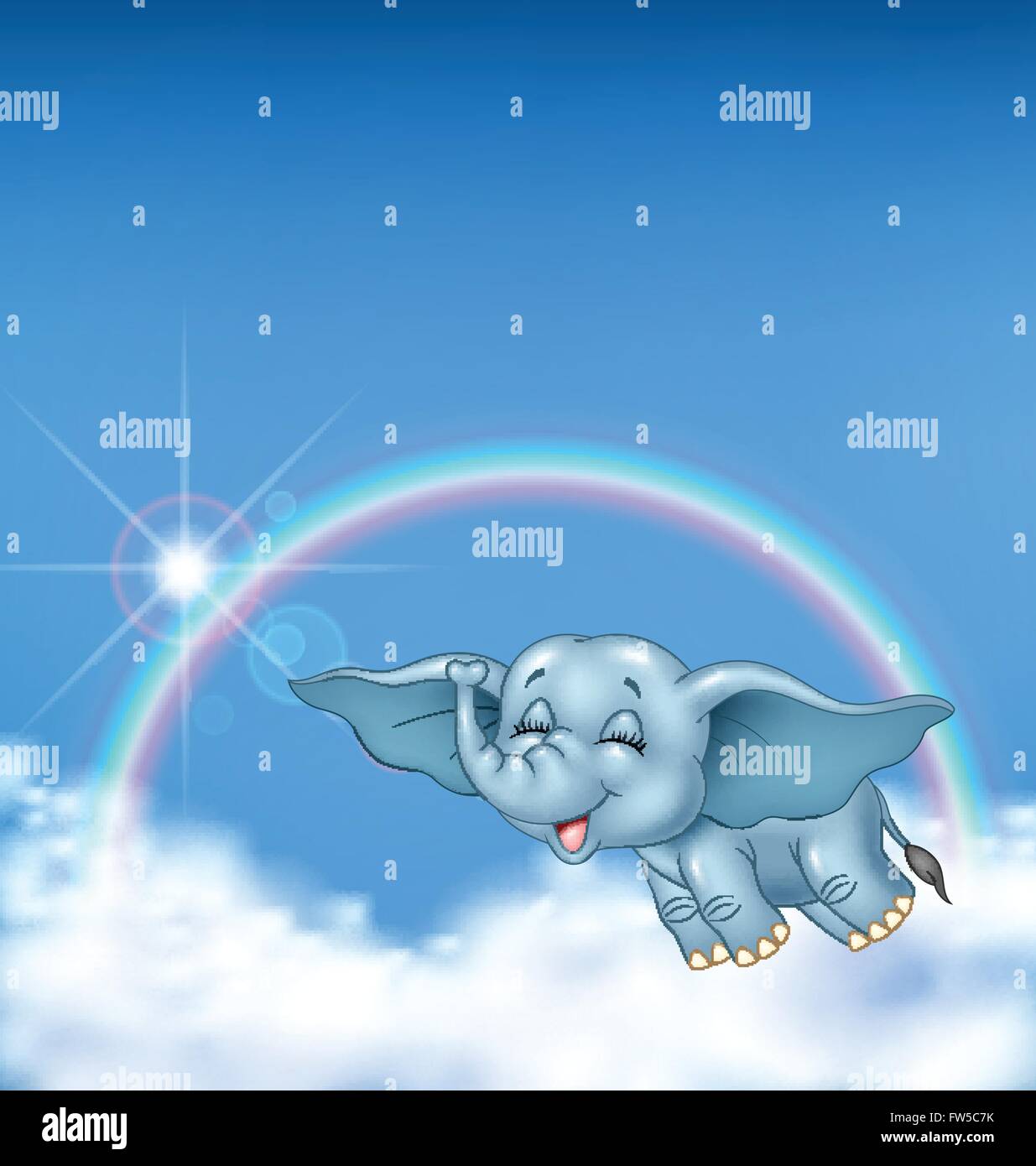 Flying Elephant Clipart For Baby