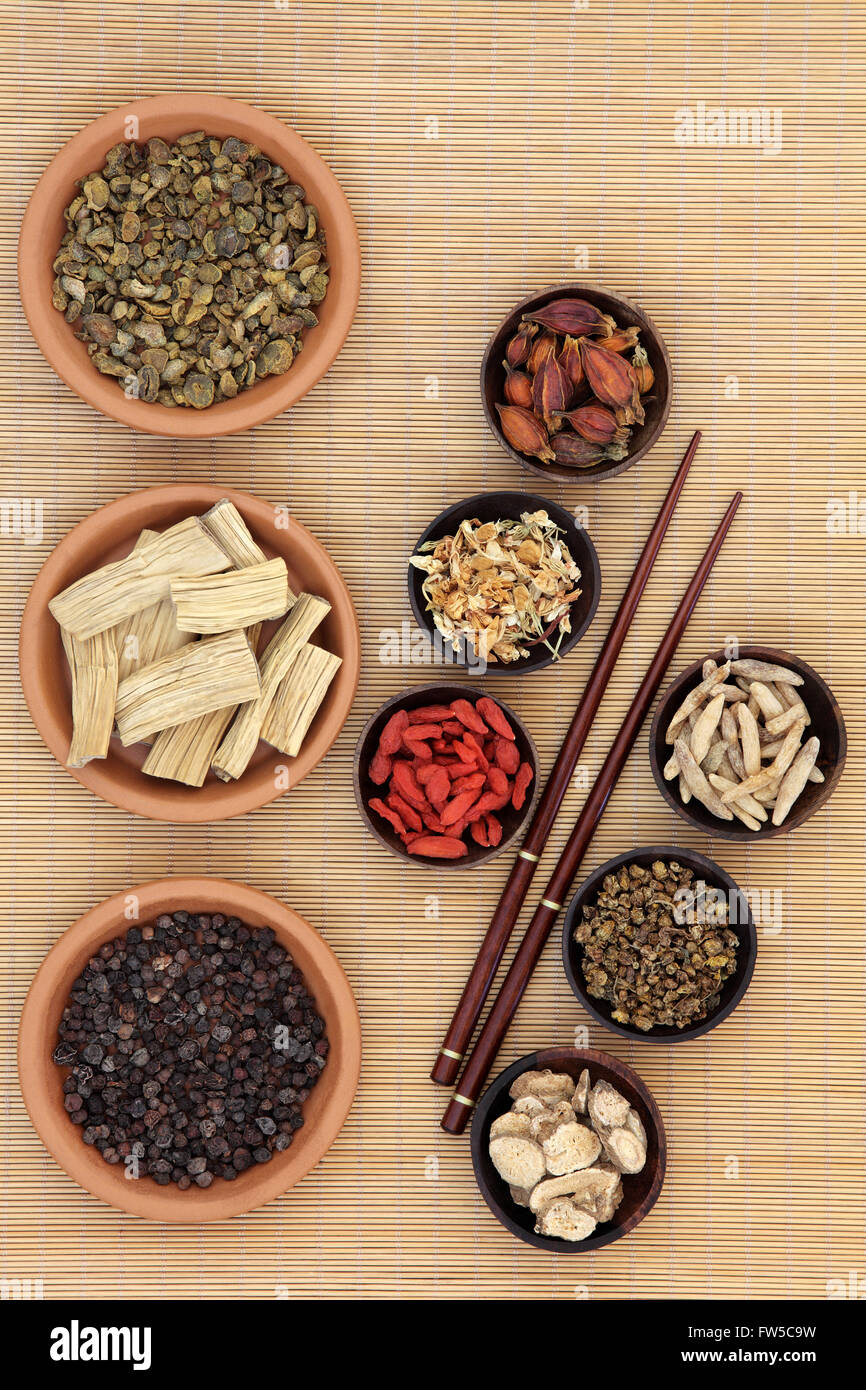 Chinese medicinal herb ingredients used in traditional herbal medicine ...