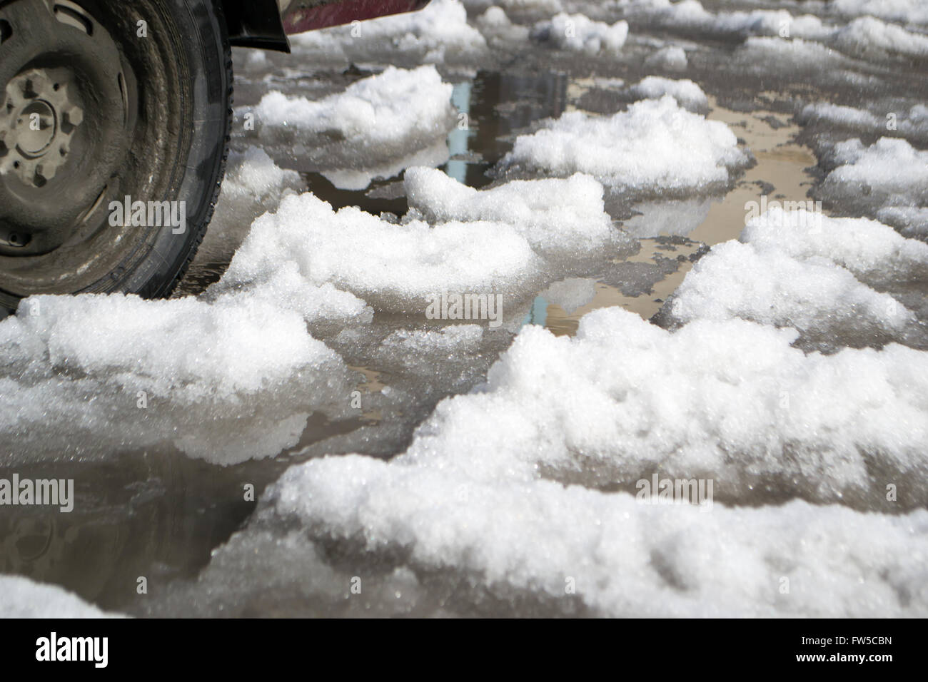 Snow puddle sun hi-res stock photography and images - Alamy