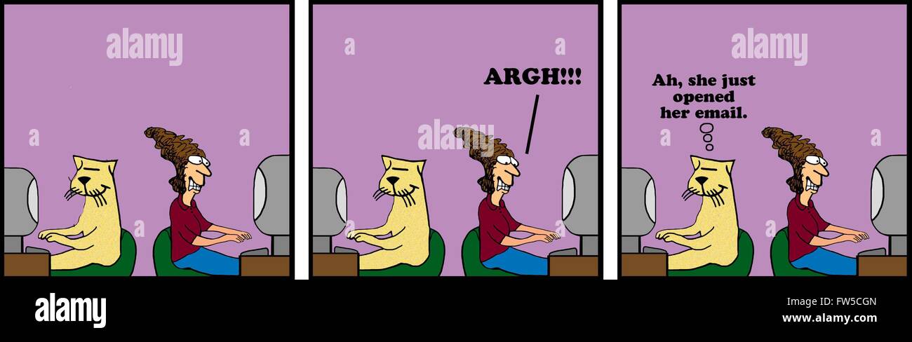 Cartoon stressed out woman hi-res stock photography and images - Alamy