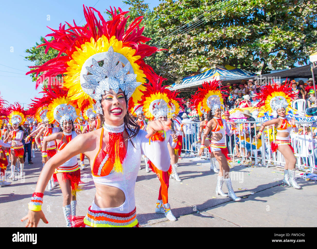 Participants in the Barranquilla Carnival in Barranquilla , Colombia ...
