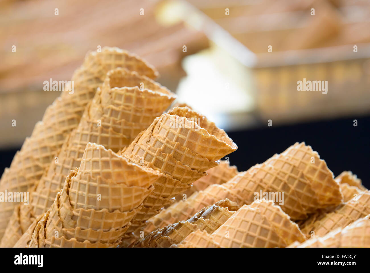 Wafer ice cream cones hi-res stock photography and images - Alamy