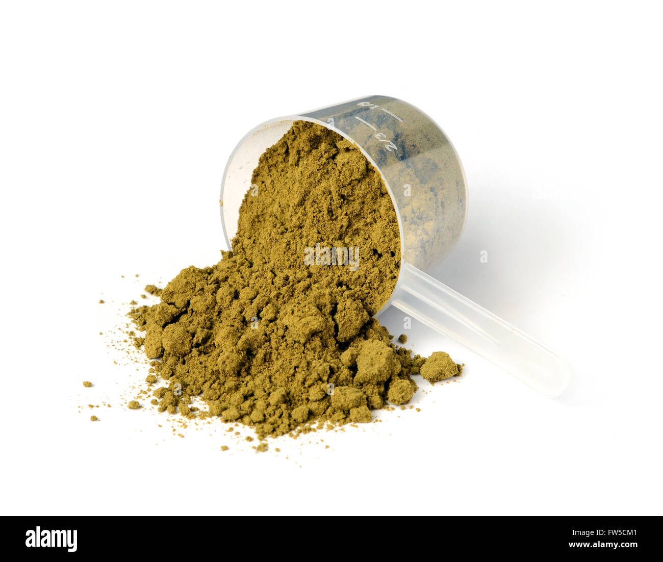 raw organic hemp protein powder isolated on white Stock Photo - Alamy