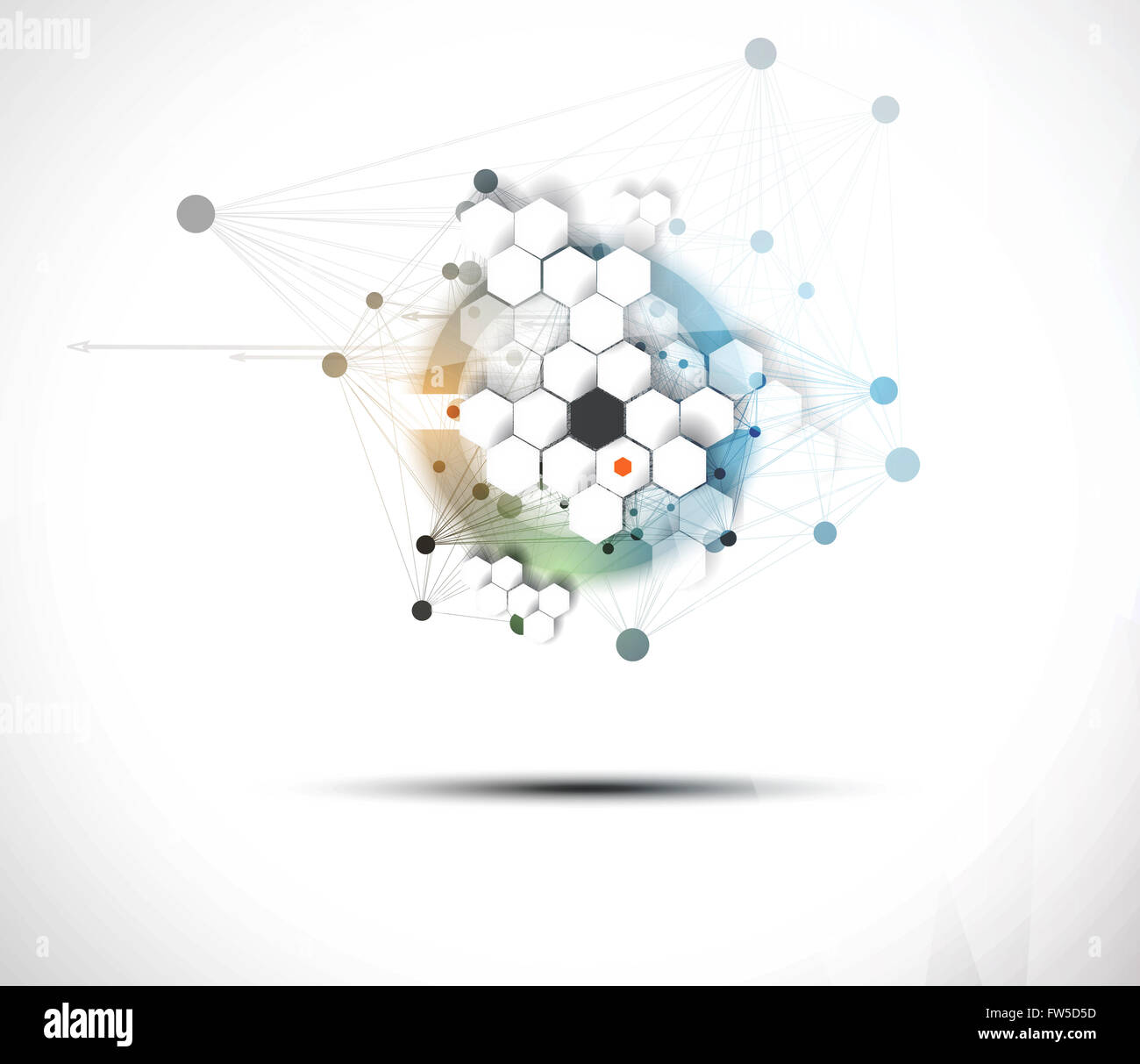 New technology concept for web and social structure imagination of your ...