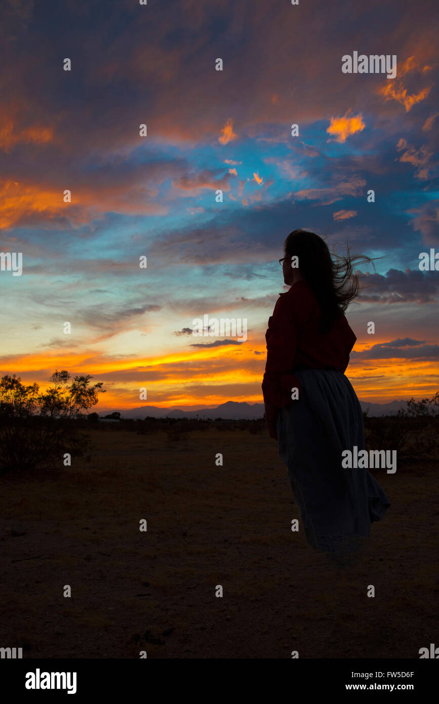 Looking West into the sunset Stock Photo - Alamy