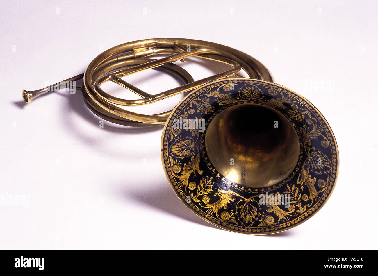 INST - BRASS - HORN - Classical - (with tuning slide) and decorated ...