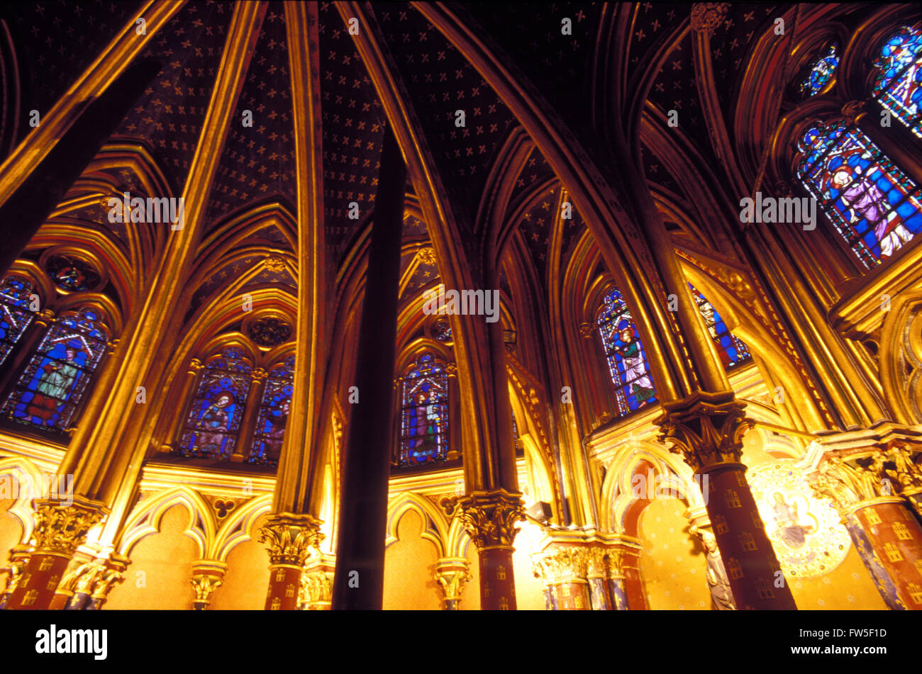 Sainte Chapelle Lower Chapel Paris High Resolution Stock Photography ...