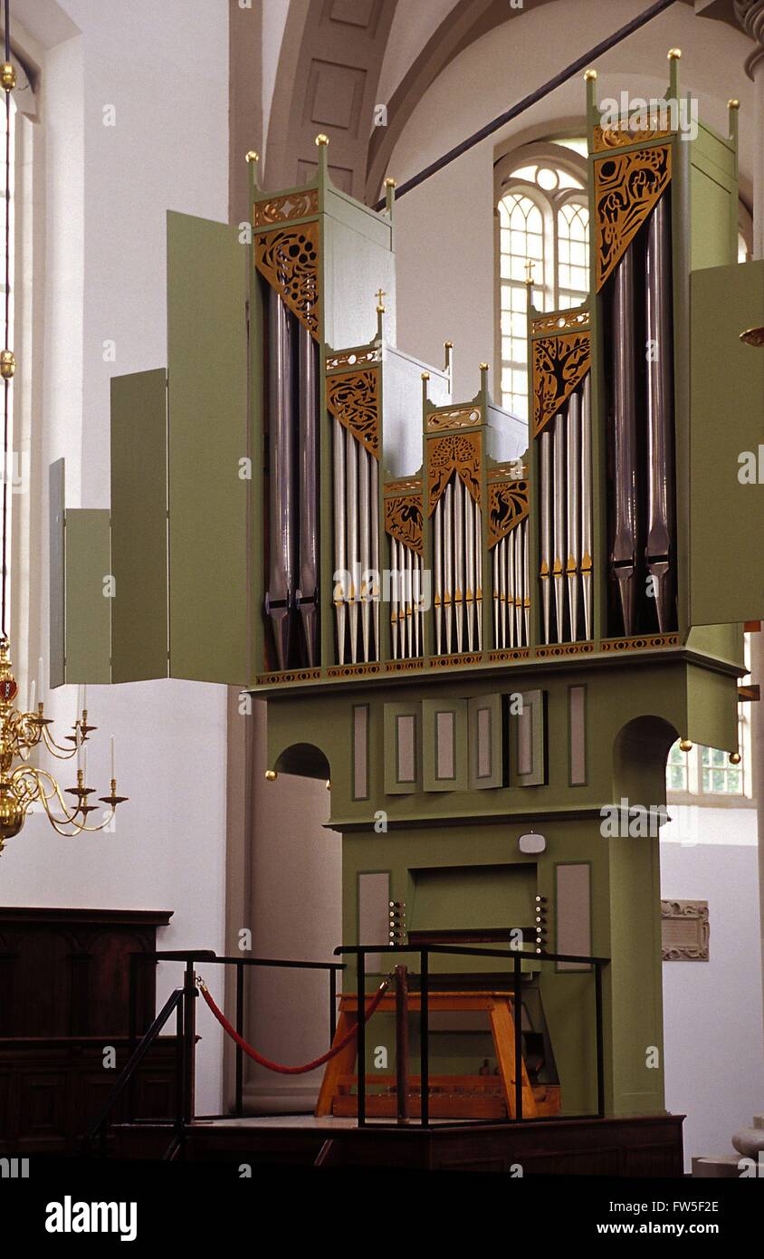 Small modern organ made by Da. Flentrop in 1963, Amsterdam Westerkerk ...