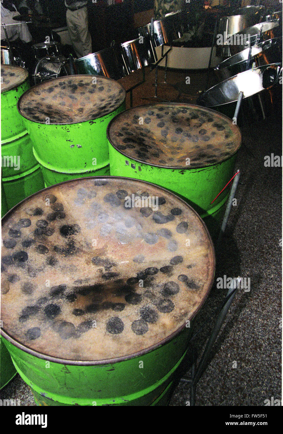 Steel Band Pans: Showing 'Six Bass' & notes grooved into Surface Stock ...