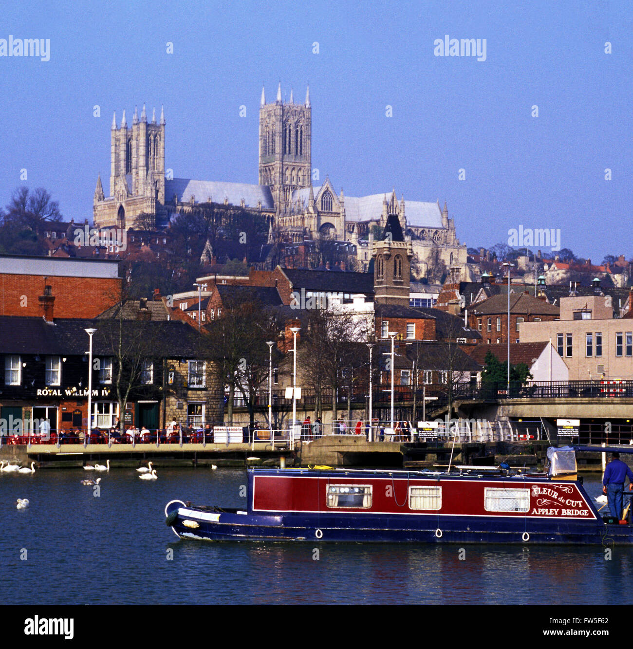 Lincoln Cathedral. View from R. Witham, Brayford Pool. William Byrd was ...