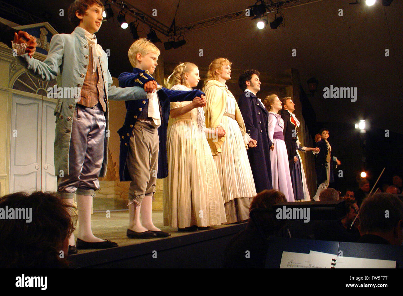 Curtain calls at Holland Park Opera at the end of performance of ...