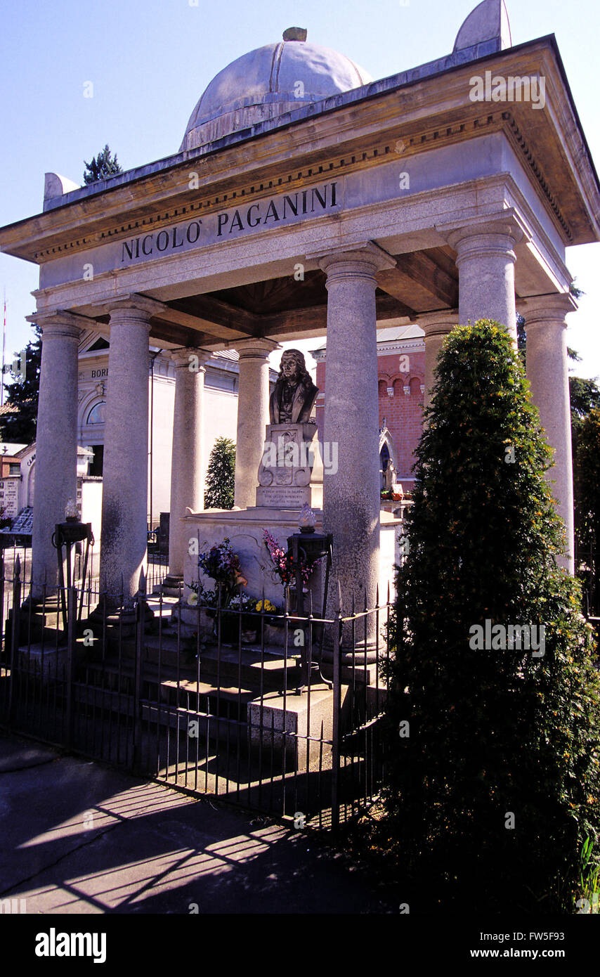 Tomb of Nicolo Paganini in Parma Cemetery. Italian violinist and ...