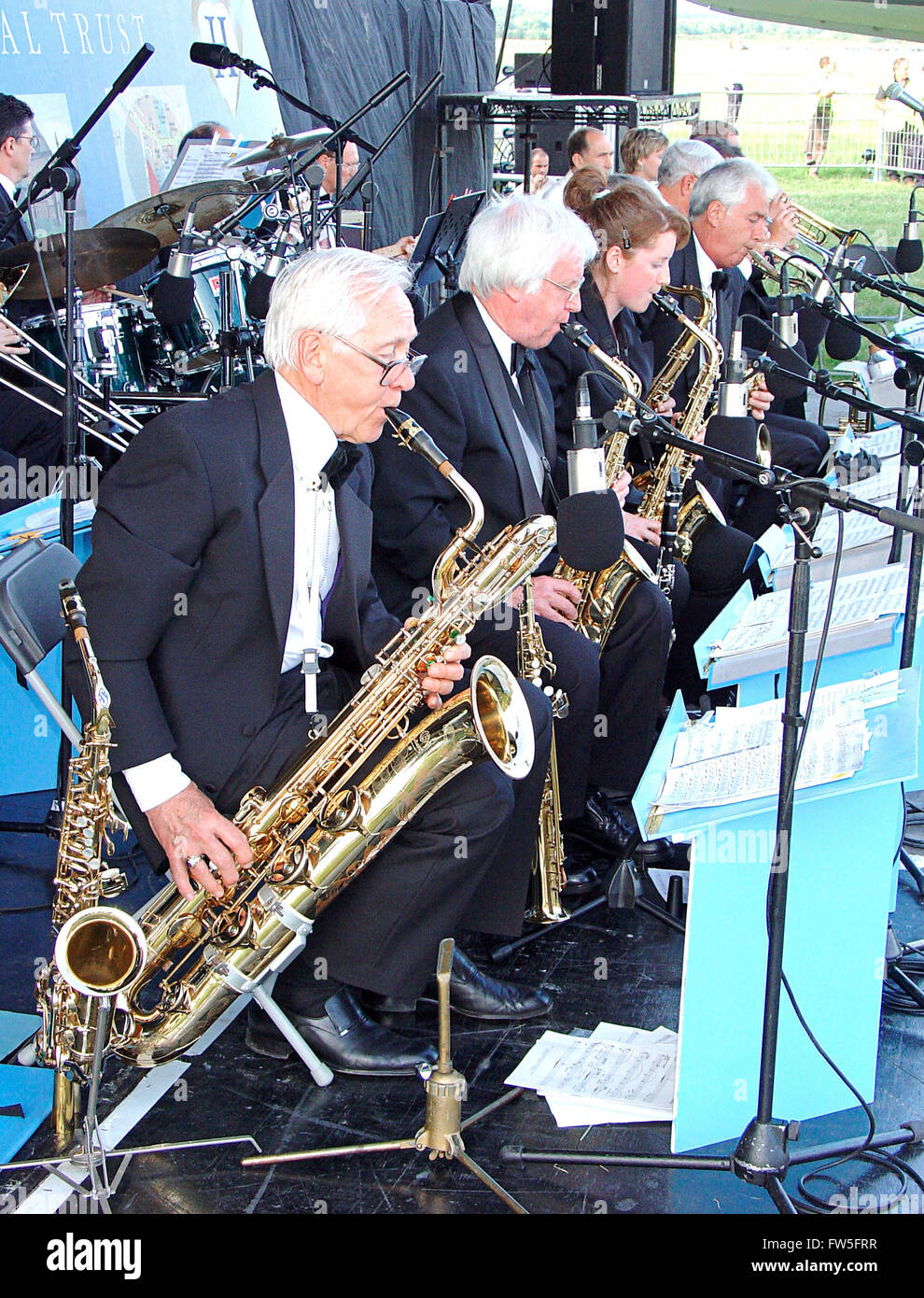 Swing band saxophones - D-day 60th aniversary celebrations 2004. Big ...