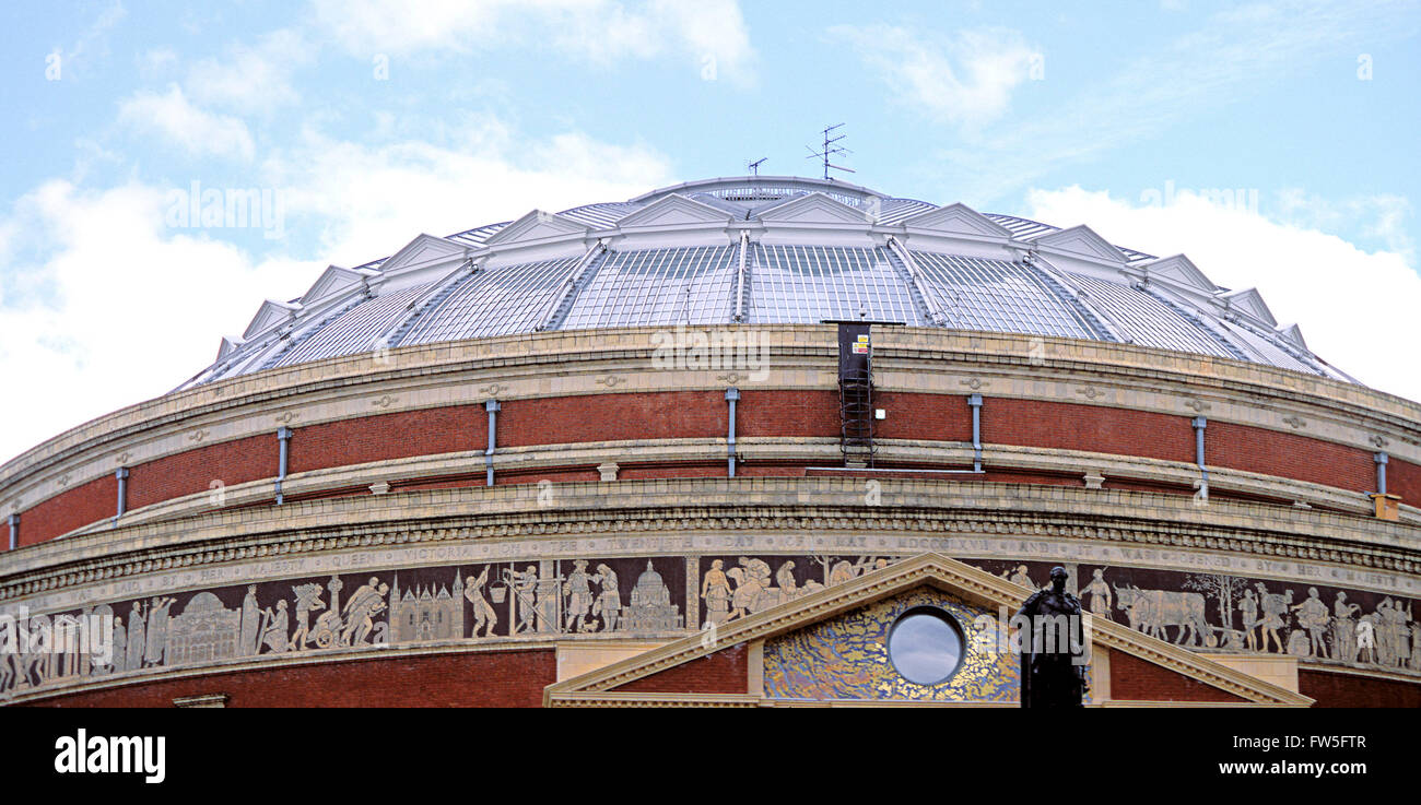 Royal Albert Hall, London - view of roof and frieze c. 2004 after ...