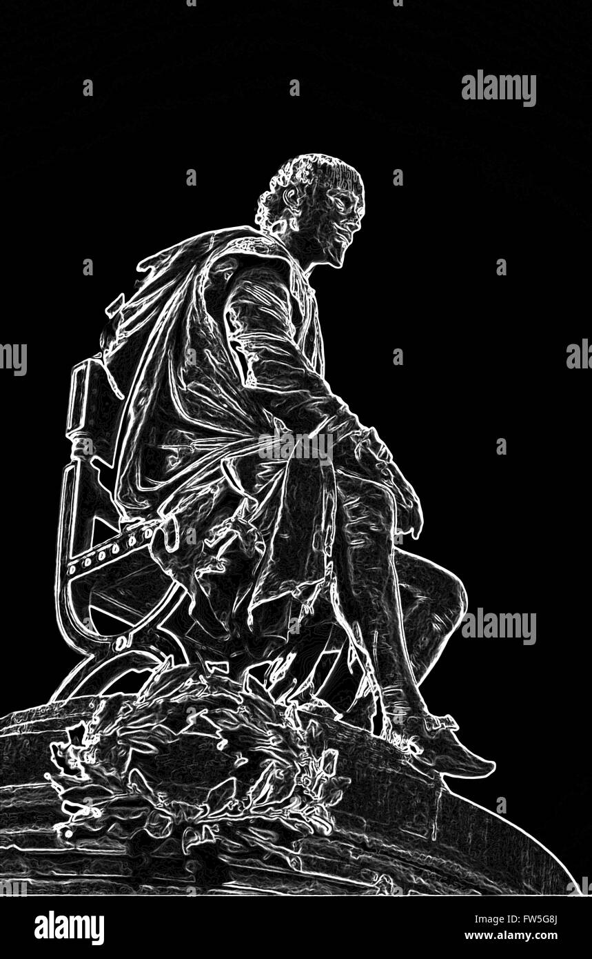 William Shakespeare - drawing effect applied to a photograph of a ...