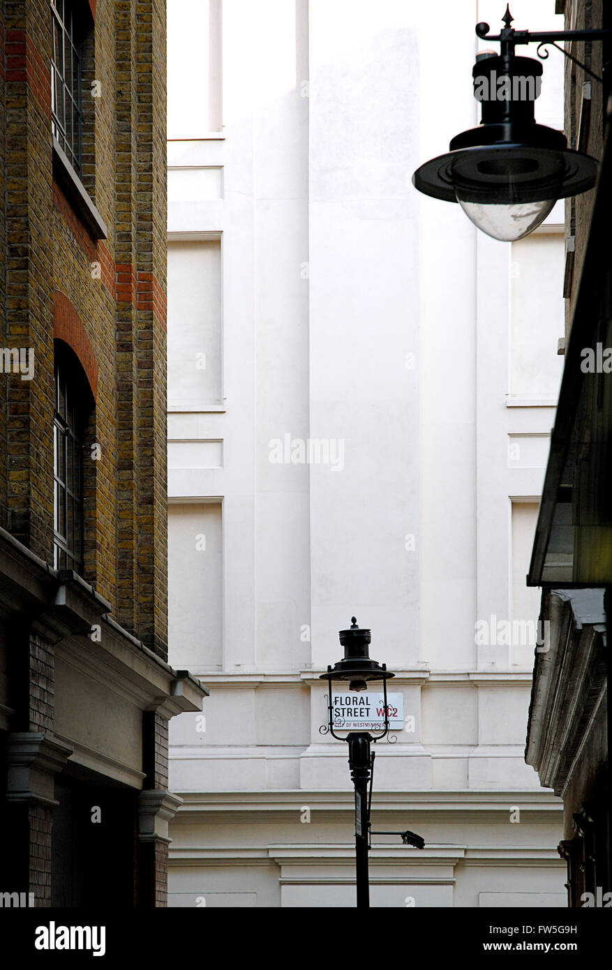 Royal Opera House, Covent Garden, London. Exterior. Floral St. street ...