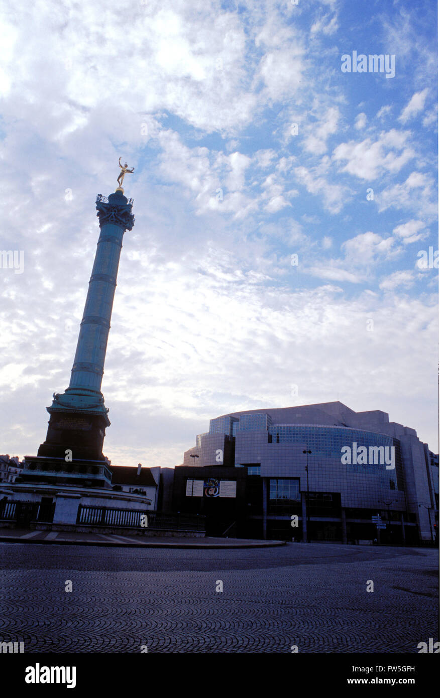 Bastille Opera House, place de la Bastille, Paris, France Stock Photo ...
