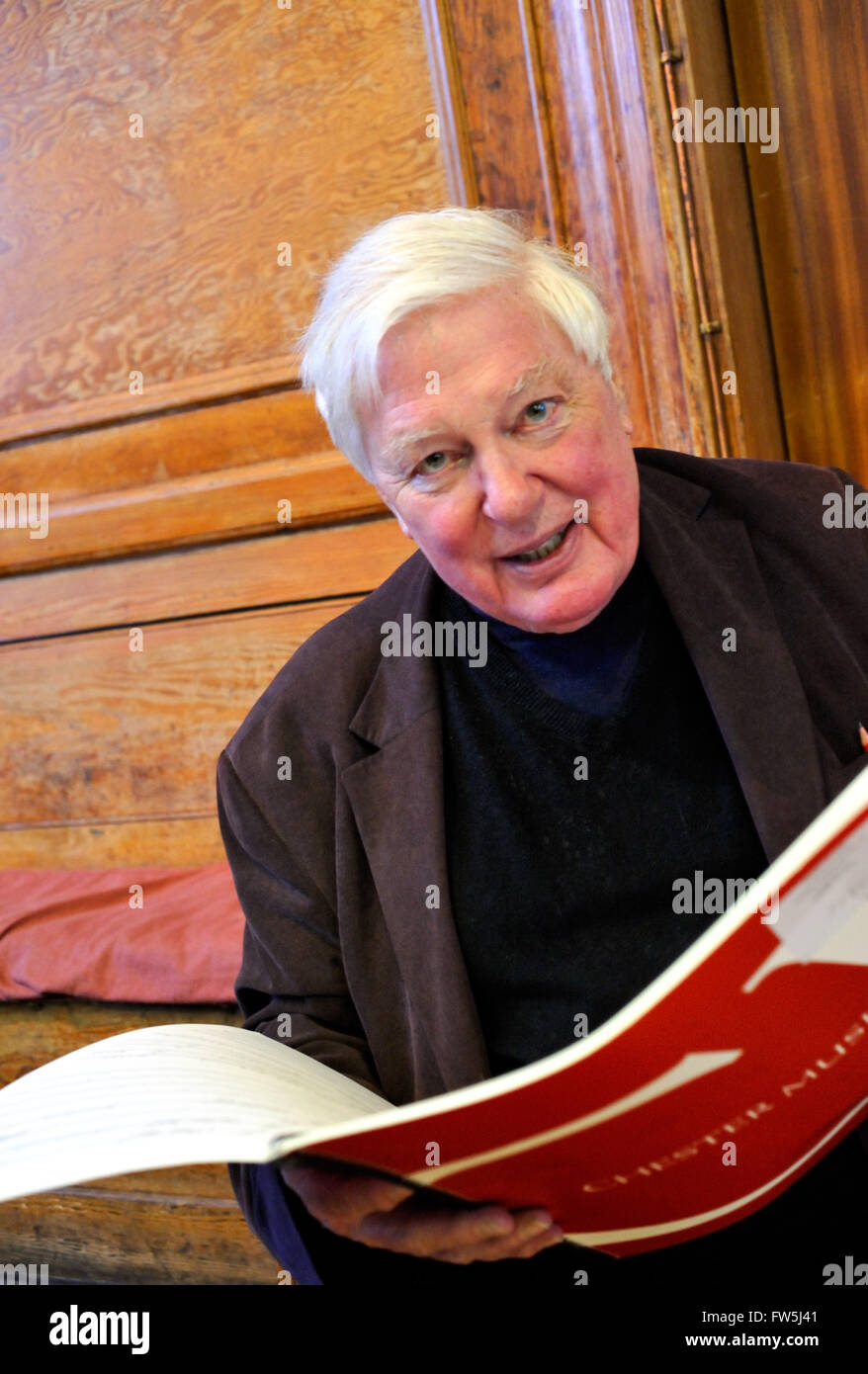 Hugh Wood, English composer, at rehearsal for premiere of his Second ...
