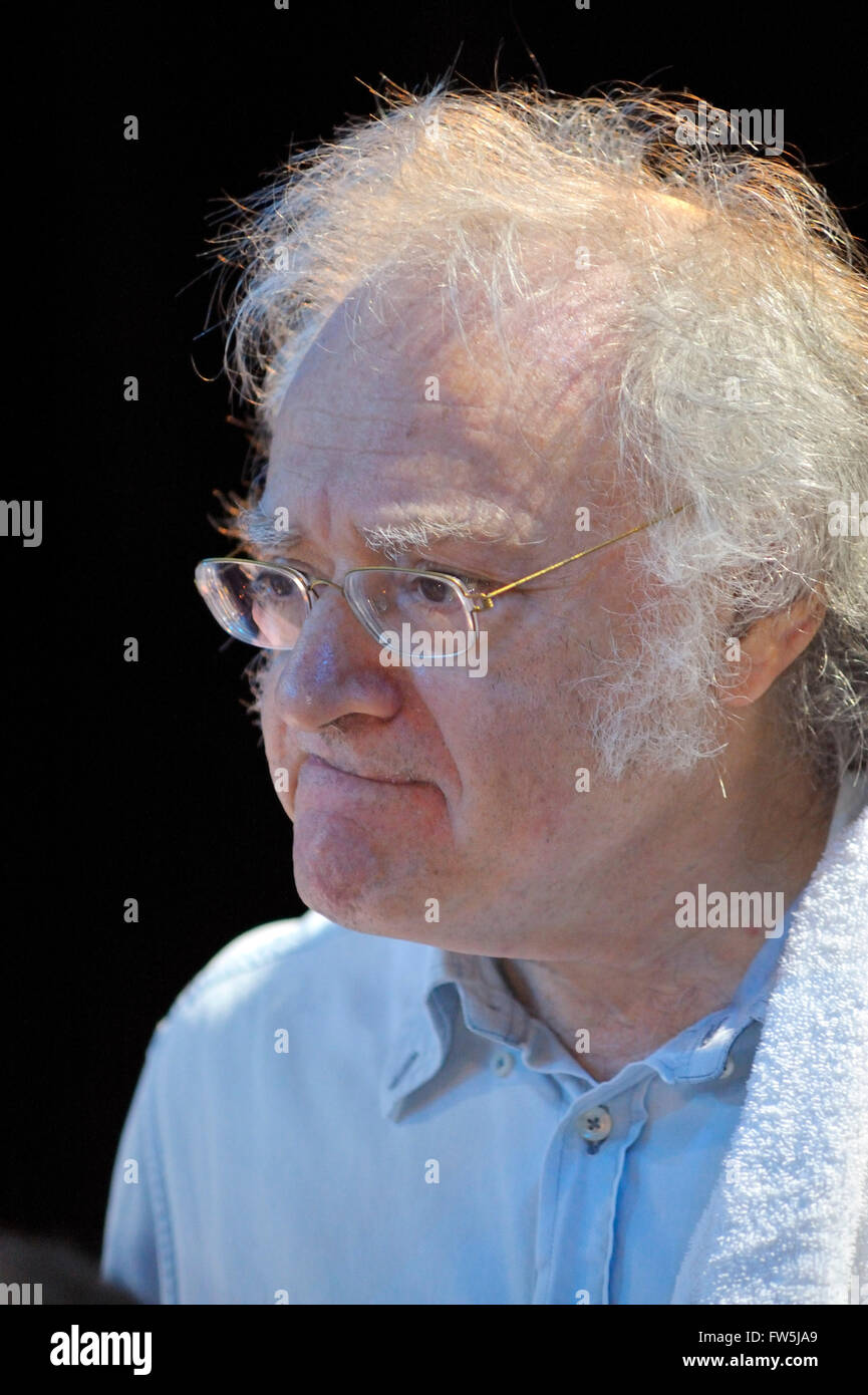 Carl Davis, conductor, rehearsing the RPCO at the Royal Albert Hall for ...