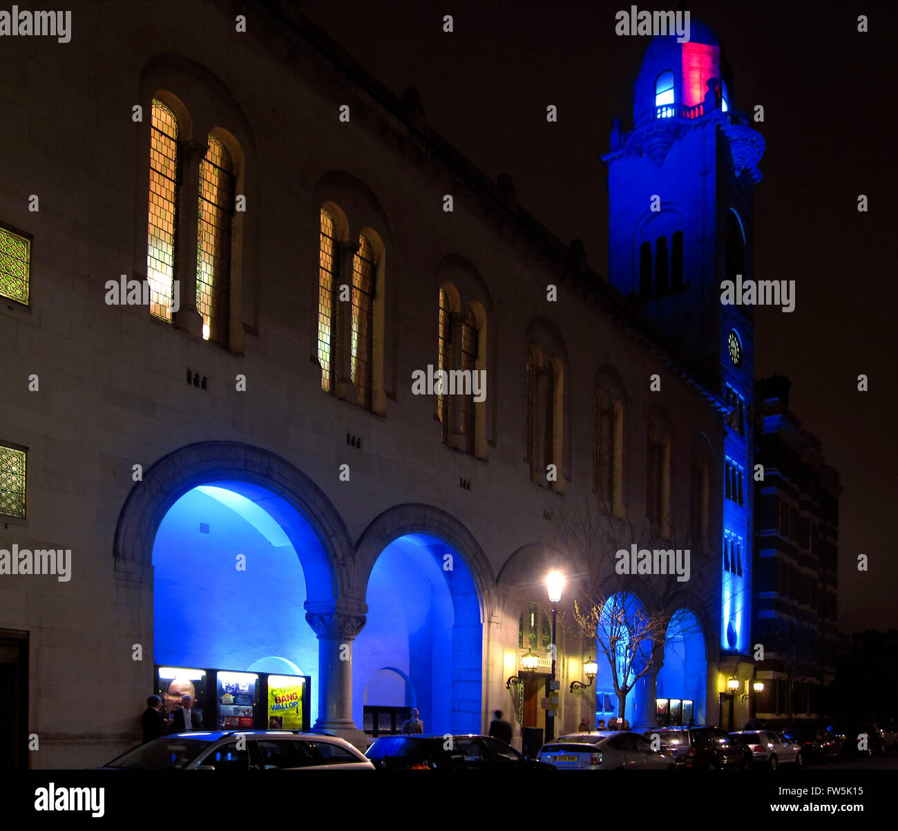 Exterior at night of Cadogan Hall, a new concert hall near Sloane ...